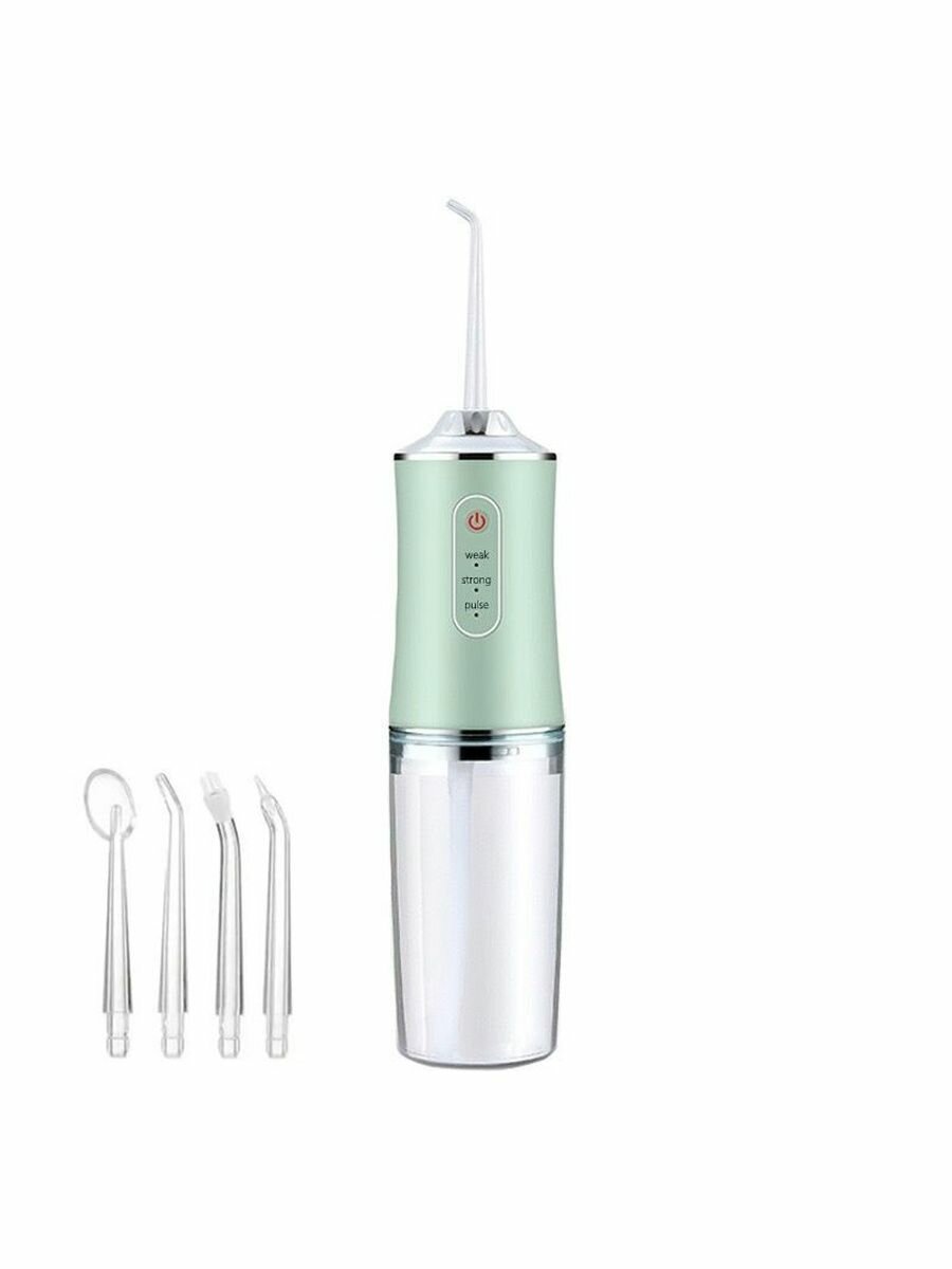 Электрическое устройство для промывки зубов: датчик давления, 2 минуты интеллектуального таймера, IPX7 и долгий заряд для ванной, ночного использования, детей и активного образа жизни.