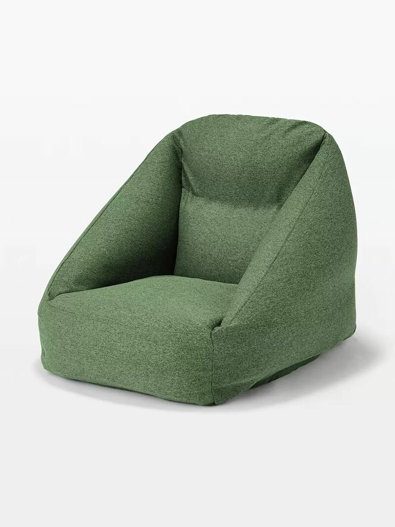 Надувной диван, эко-ткань, японский минимализм, 95x95x72.5 см, зеленый
