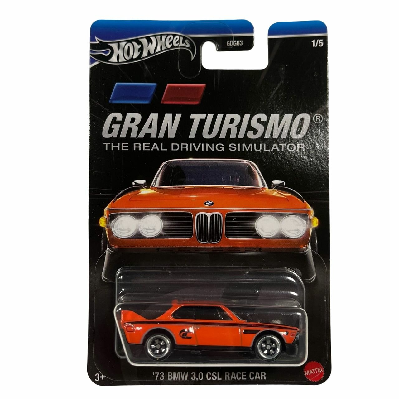 Машинка Hot Wheels серия GRAN TURISMO в масштабе 1:64 73 BMW 3.0 CSL RACE CAR