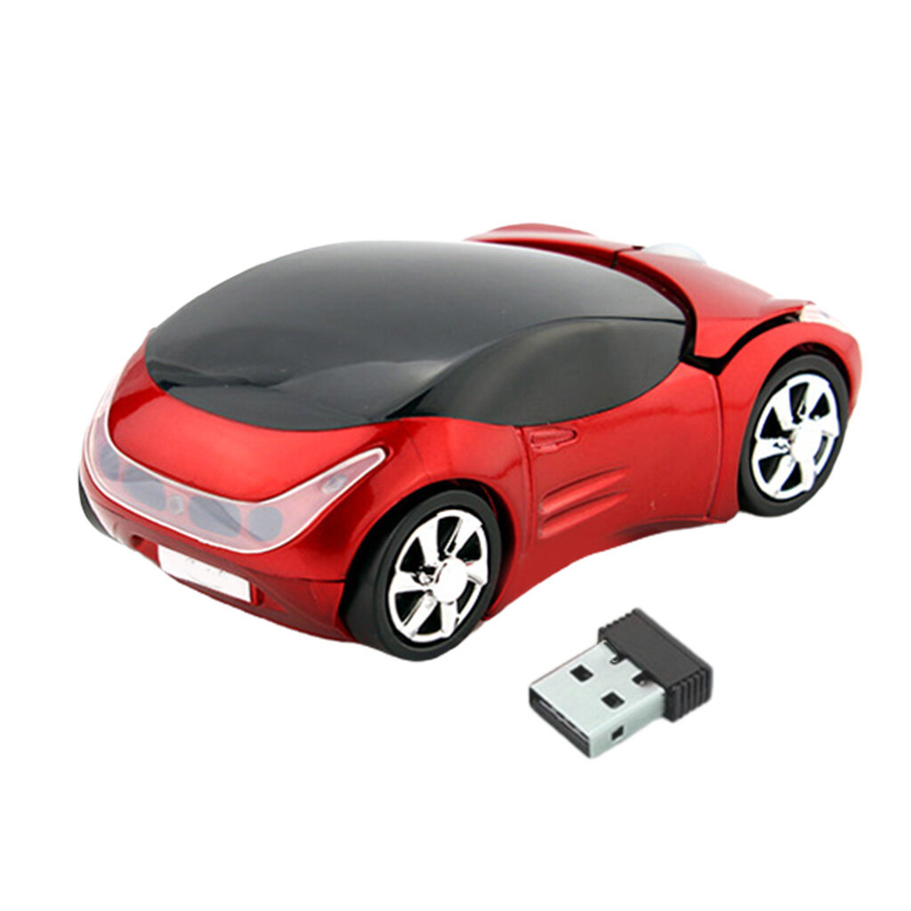 Беспроводные механические игровые мыши 2.4G с USB-приемником в форме автомобиля для ПК