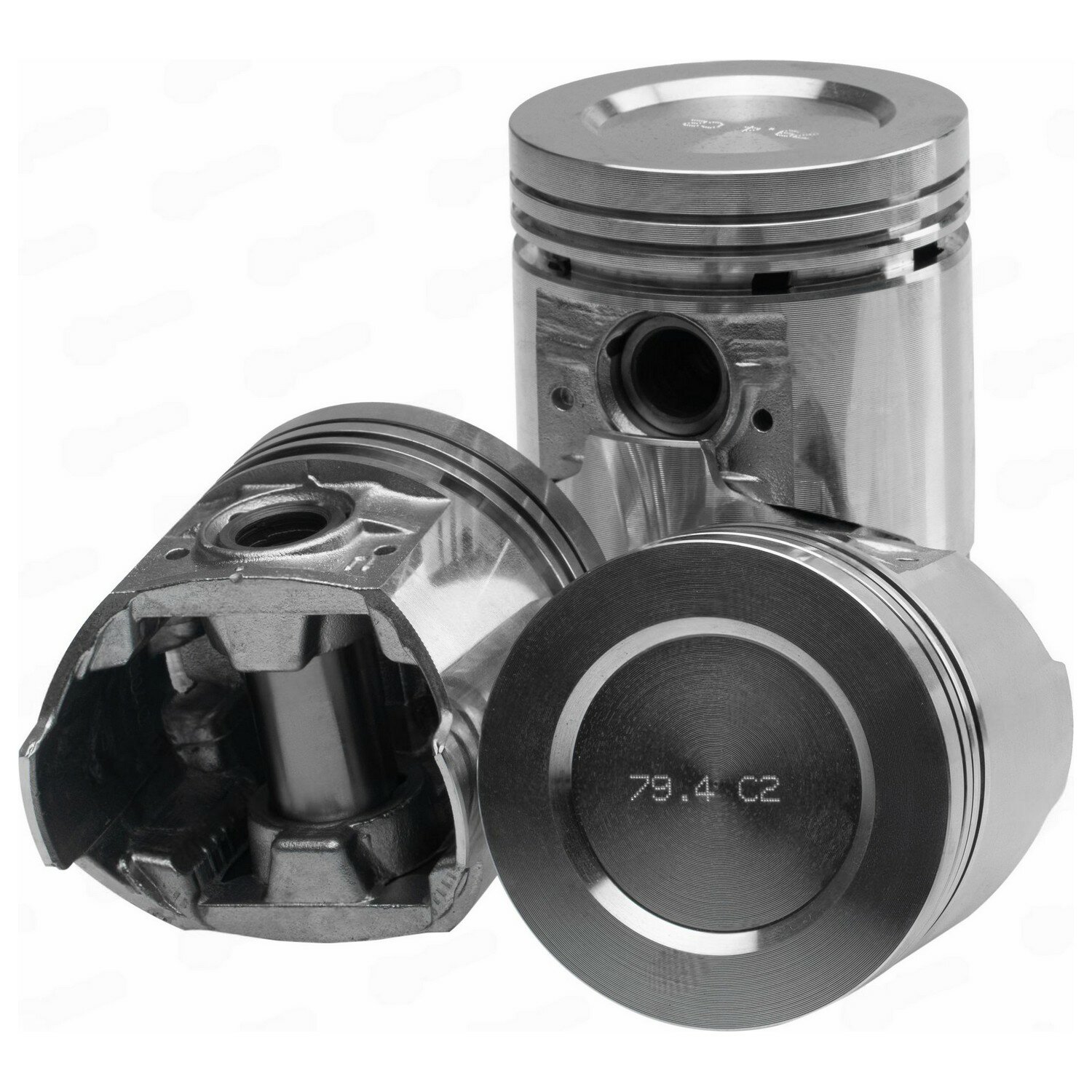 Комплект поршней 21011 (4 поршня + 4 пальца) ремонтный размер 79.4 мм, класс C (двигатель 21011, 2106)