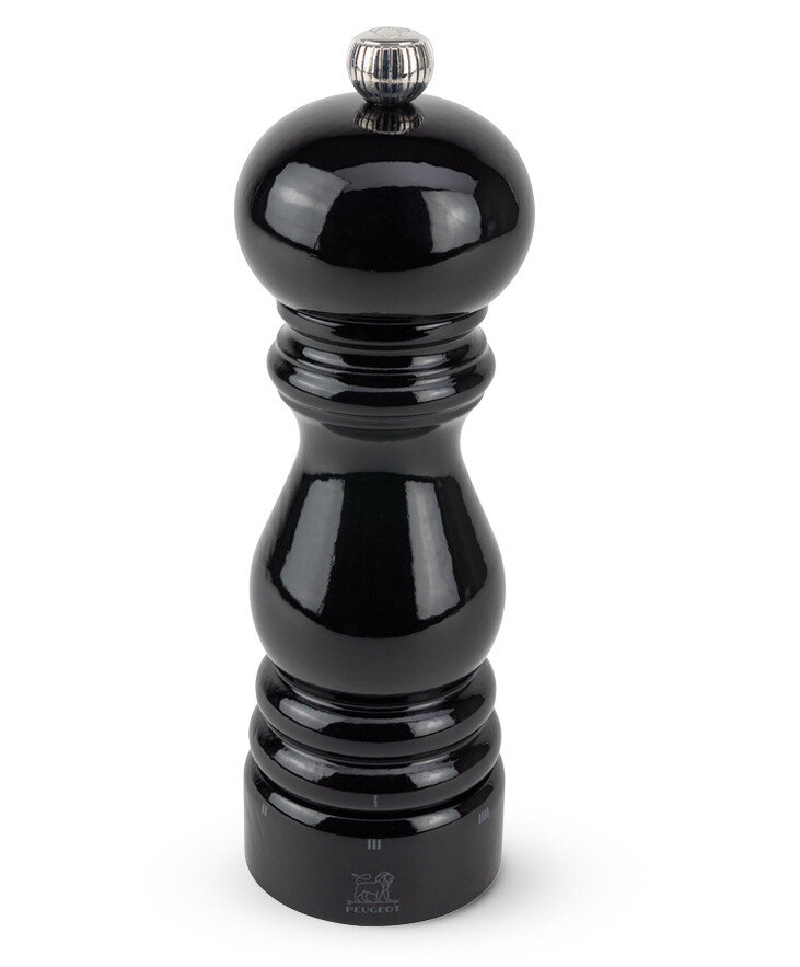 Мельница Peugeot Paris u'Select, дерево, 18см, черный лак, с дозатором