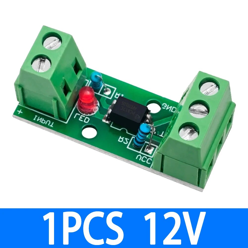 Изоляционный модуль оптопары Baishundianzi PC817/EL817 1-канальный 3,3В-5В/12В/24В Input12V