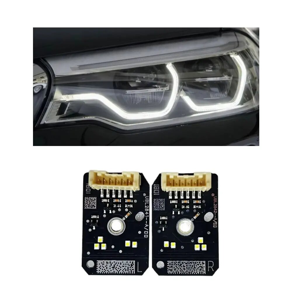 Для 2017-2020 G30 G31 F90 BMW 5 серии M5 DRL светодиодные платы дневных ходовых огней, адаптивные платы фар 63117214939 63117214940 White