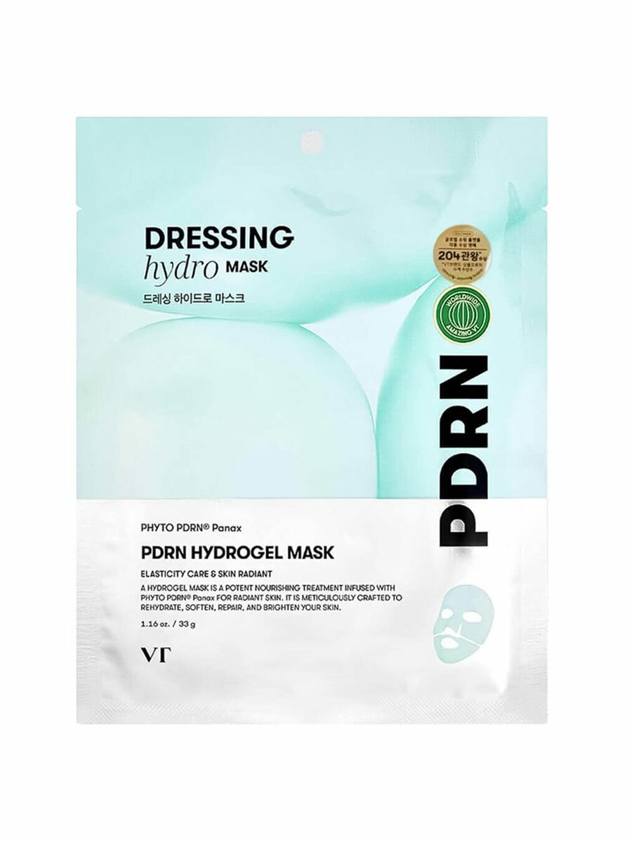 VT Cosmetics Гидрогелевая маска для упругости кожи с пдрн PDRN Hydrogel Mask