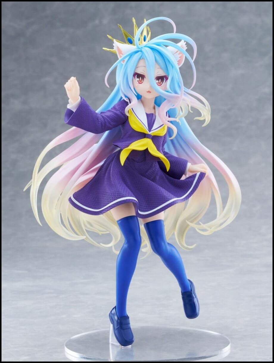 Аниме фигурка NO GAME NO LIFE Кошачьи ушки White школьная форма 18.5cm