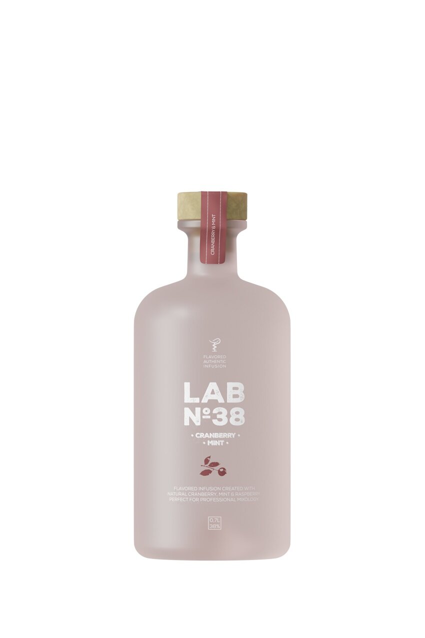 Вкусовая водка LAB№38, клюква, мята, 0.7л