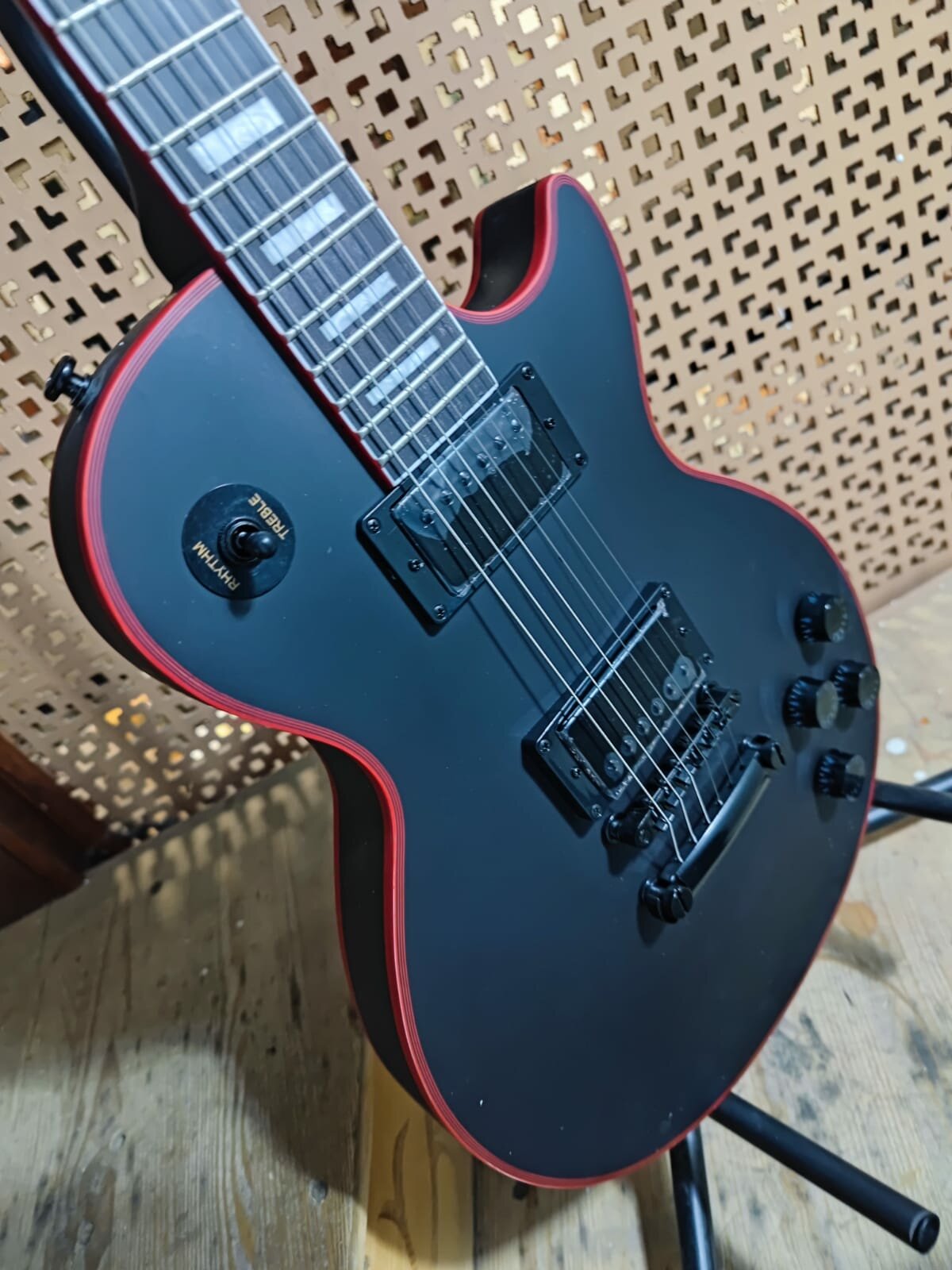 Комплект 7в1 Gibs LЕS Paul Custom Style Серии Gold Premium Электрогитара из Красного дерева — фото 1