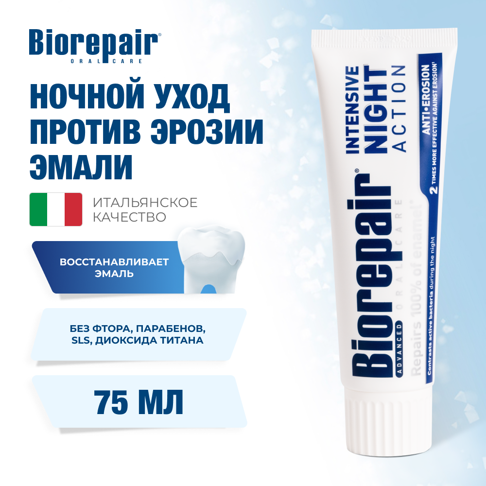 Зубная паста Biorepair Intensive Night Repair, ночное восстановление, 75 мл