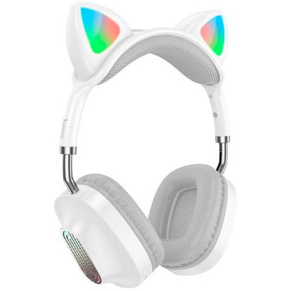 Hoco Наушники беспроводные с ушками Hoco ESD13 Scill cat ear белый