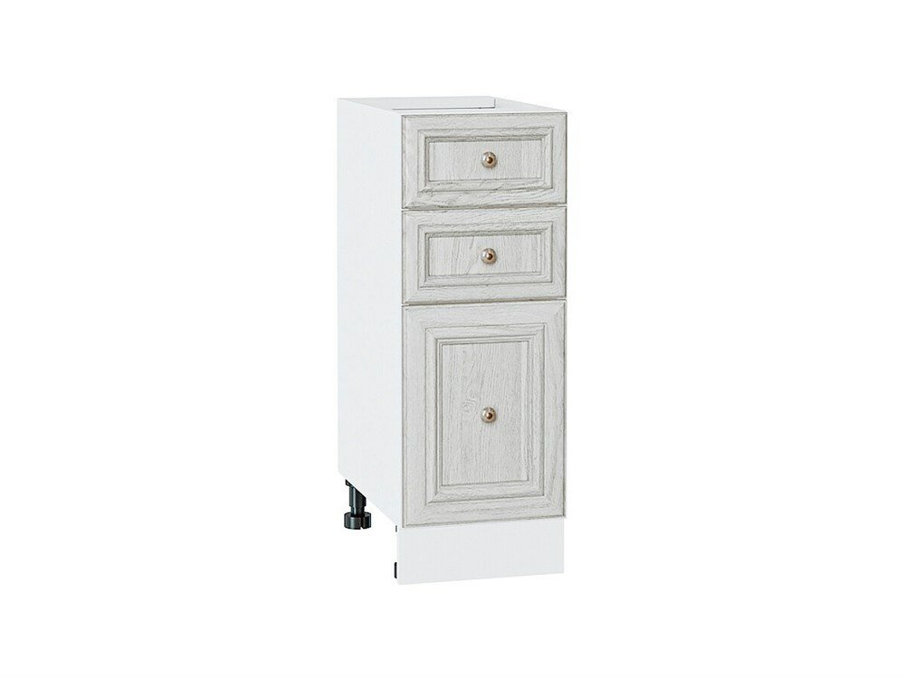 VVT Шкаф нижний с 3-мя ящиками Шале Белый, White Dreamline, 300 В*Ш*Г 816*300*480, фасад МДФ White Dreamline, корпус Белый White Dreamline