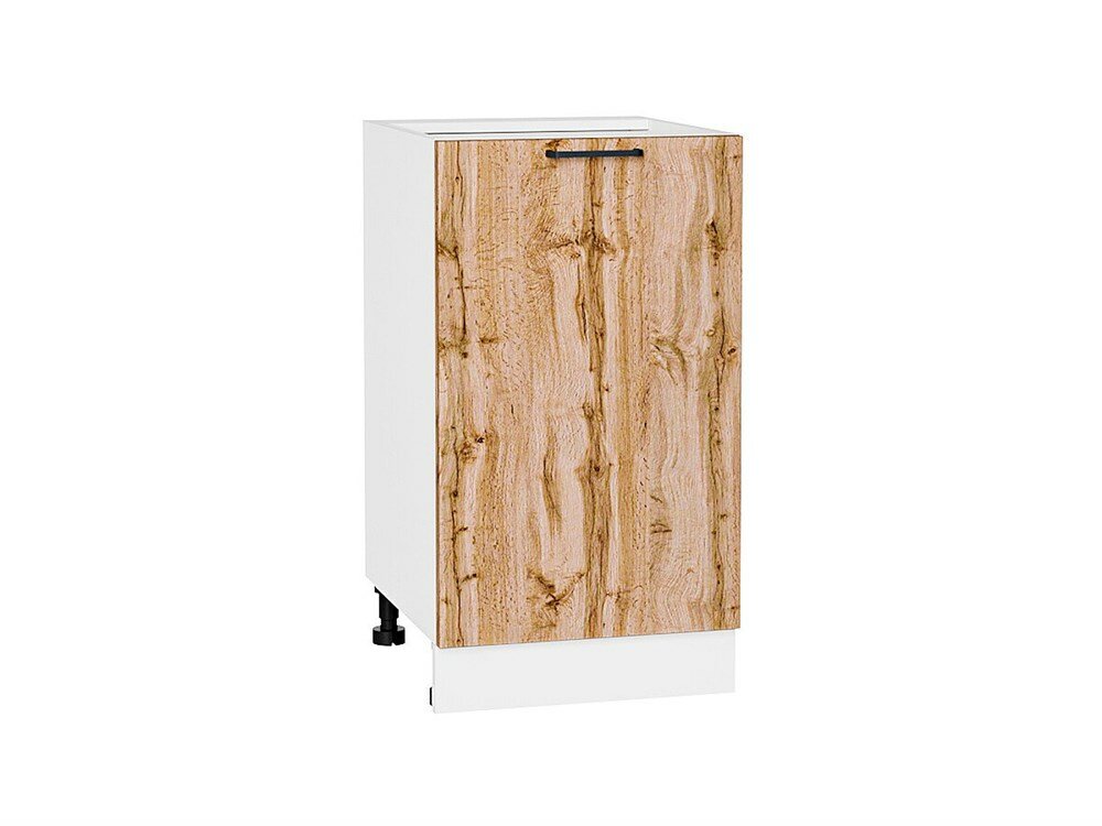 VVT Шкаф нижний с 1-ой дверцей Флэт Белый, Wotan Oak 2S, 450