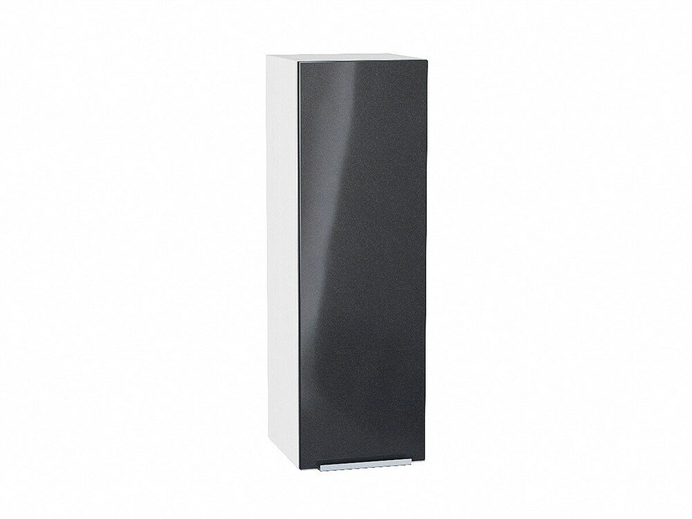 VVT Шкаф верхний с 1-ой дверцей Фьюжн Белый, Anthracite, 920, 300 В*Ш*Г 920*300*320, фасад МДФ Anthracite, корпус Белый Anthracite