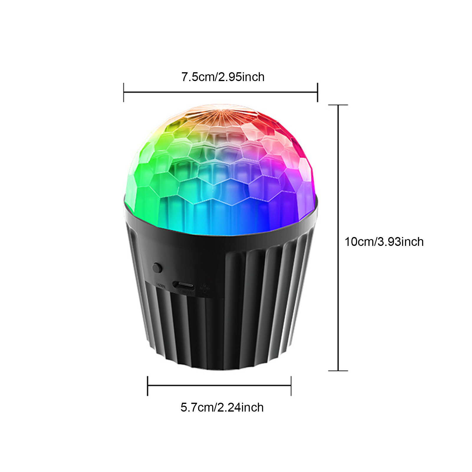Crystal Magic Ball Lamp Home KTV Stage Light Диско светодиодные лампы Проекционные светильники Атмосферный свет Звуковая активация USB Plug and Play с пультом дистанционного управления
