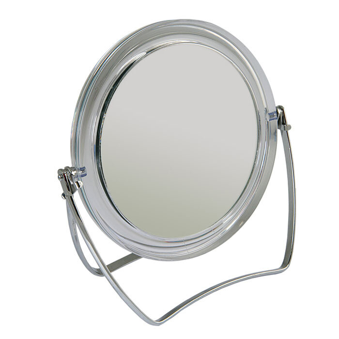 Настольное зеркало Scarlet Line KF 714, двустороннее, овальное, серебристое