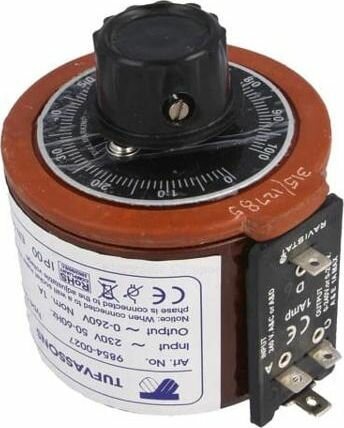 Регулируемый автотрансформатор BREVE OIEA1, 230ВAC, Uвых: 0-260В, 1А, 1,6кг