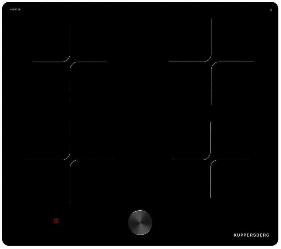 Электрическая варочная панель Kuppersberg ICI 608 59 см, 4 конфорки стеклокерамика, черный