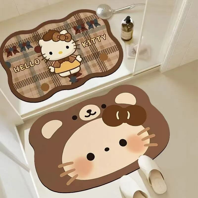 Ковер для ванной комнаты Hello Kitty, ковер для спальни, 60x90 см, две упаковки, стиль 2