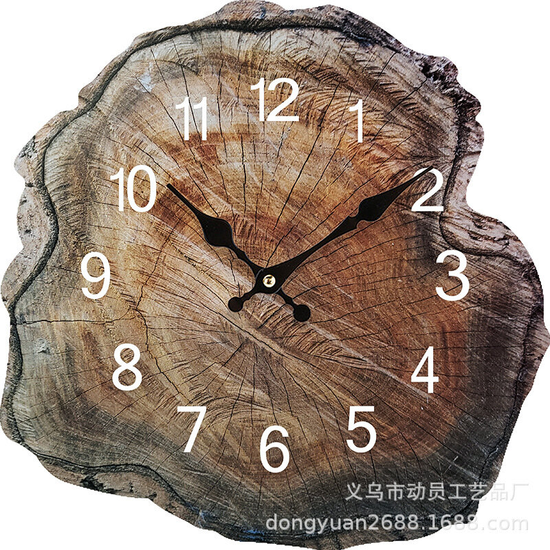 Настенные часы "Amazon Clock", красное дерево, бесшумные, 30см