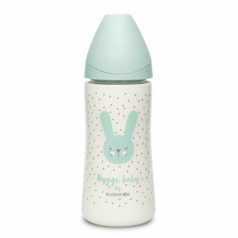Совинекс Хюьгге Бэби Бутылка Для Кормления С Круглой Силикиновой Соской Зеленый С Точками 360Мл