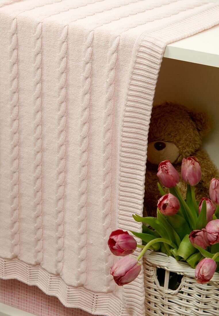 Плед для новорожденных, 75*100, хлопок 100%, Luxberry (Люксбери), цвет: розовый