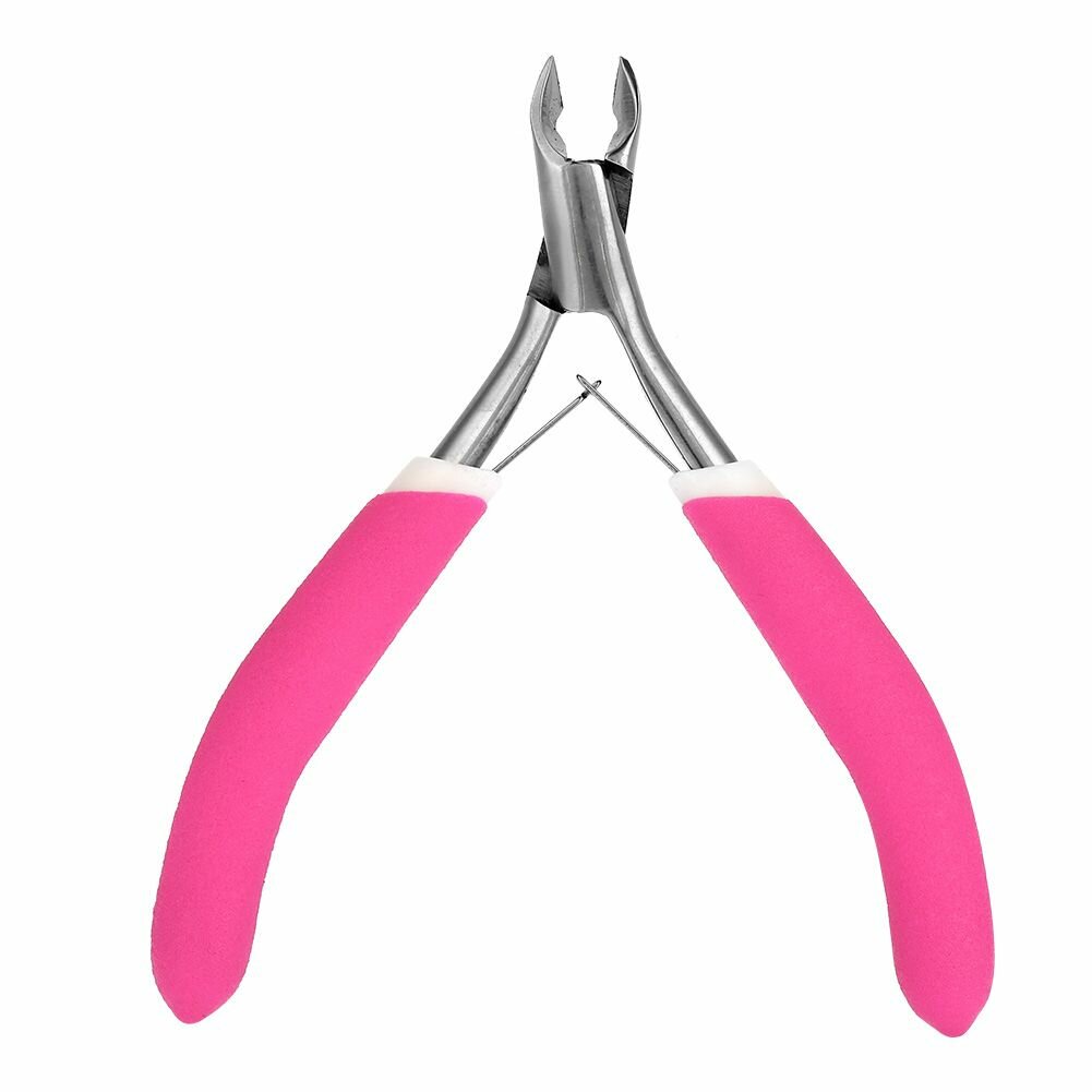 Розово-красные щипчики для ногтей из нержавеющей стали, кусачки для кутикулы, ножницы для удаления омертвевшей кожи, маникюрный инструмент для салона и домашнего использования