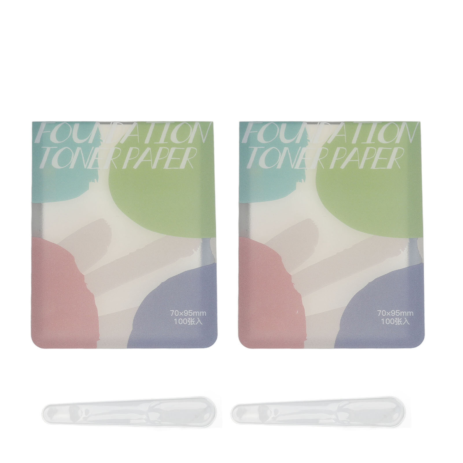 2pcs Liquid Foundation Palente Paperable Одноразовая макияж раскраски с смешанной палочкой