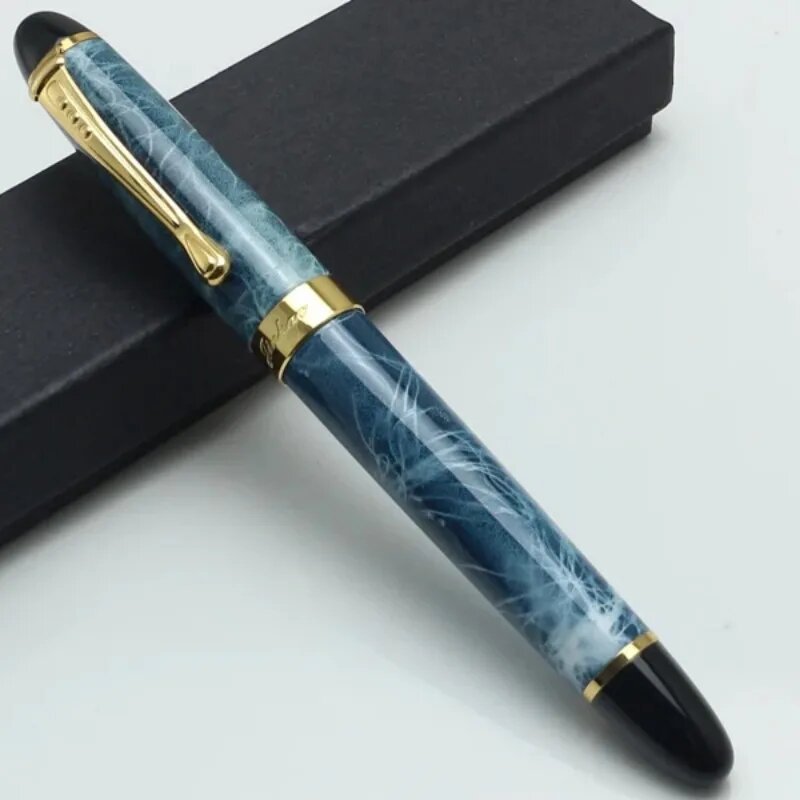 Перьевая ручка JINHAO X450 синяя мраморная Executive 0,5 мм Темно-синий, fountain pen