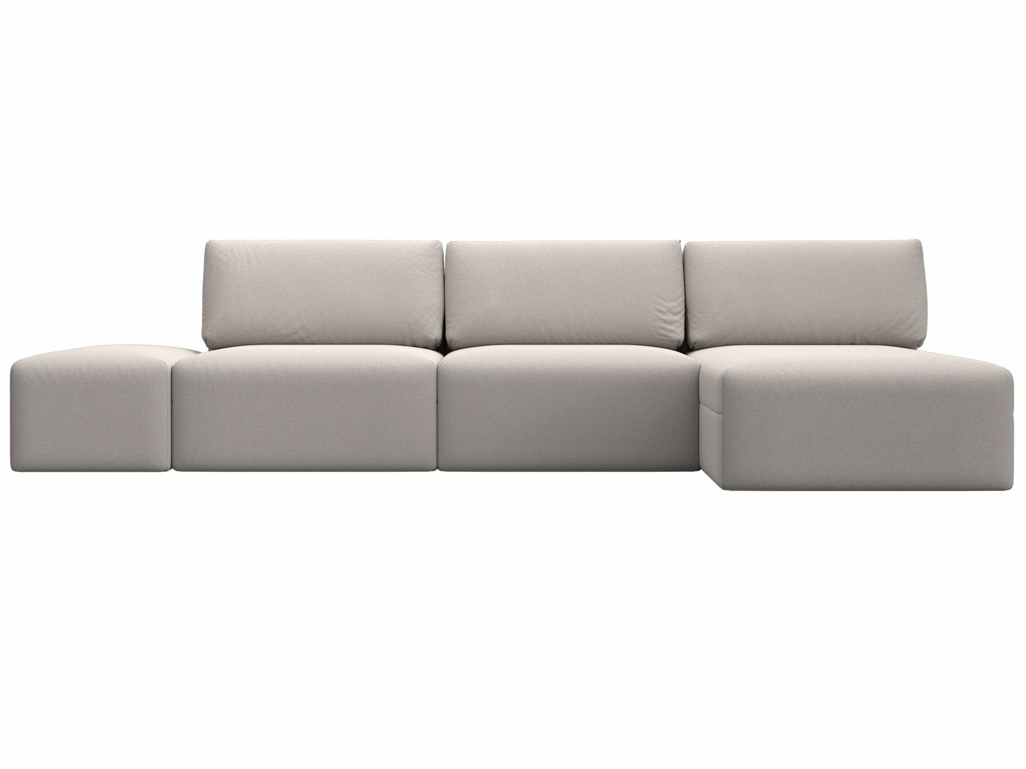 Диван угловой модульный с пуфом Бэйз НПБ Лонг угол универсальный