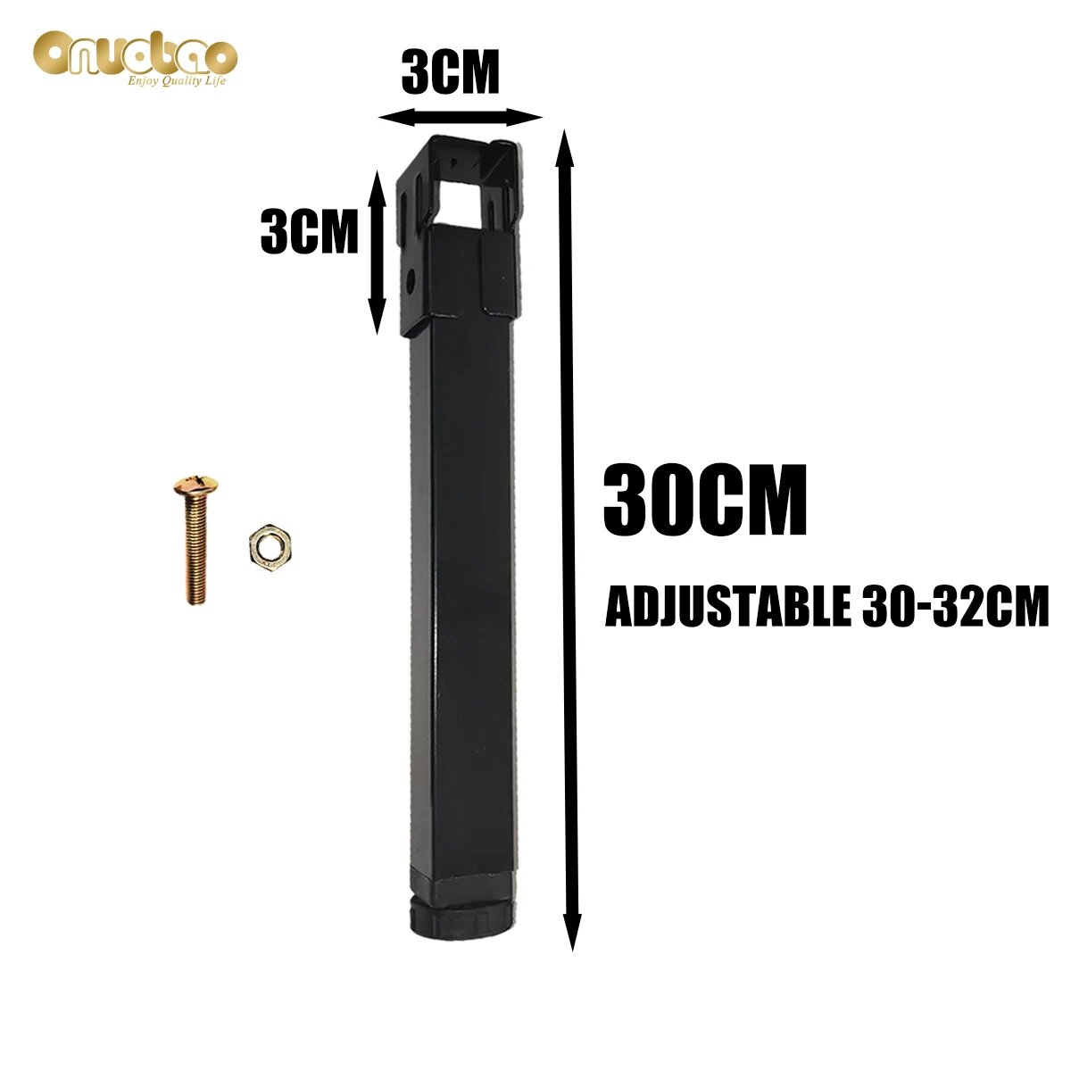 Onuobao опорная стойка для ножек кровати, 3 × 3 зажимные ножки, поддержка кровати, усиление, регулируемые мебельные ножки, нижняя часть кровати, бесшумная 30cm