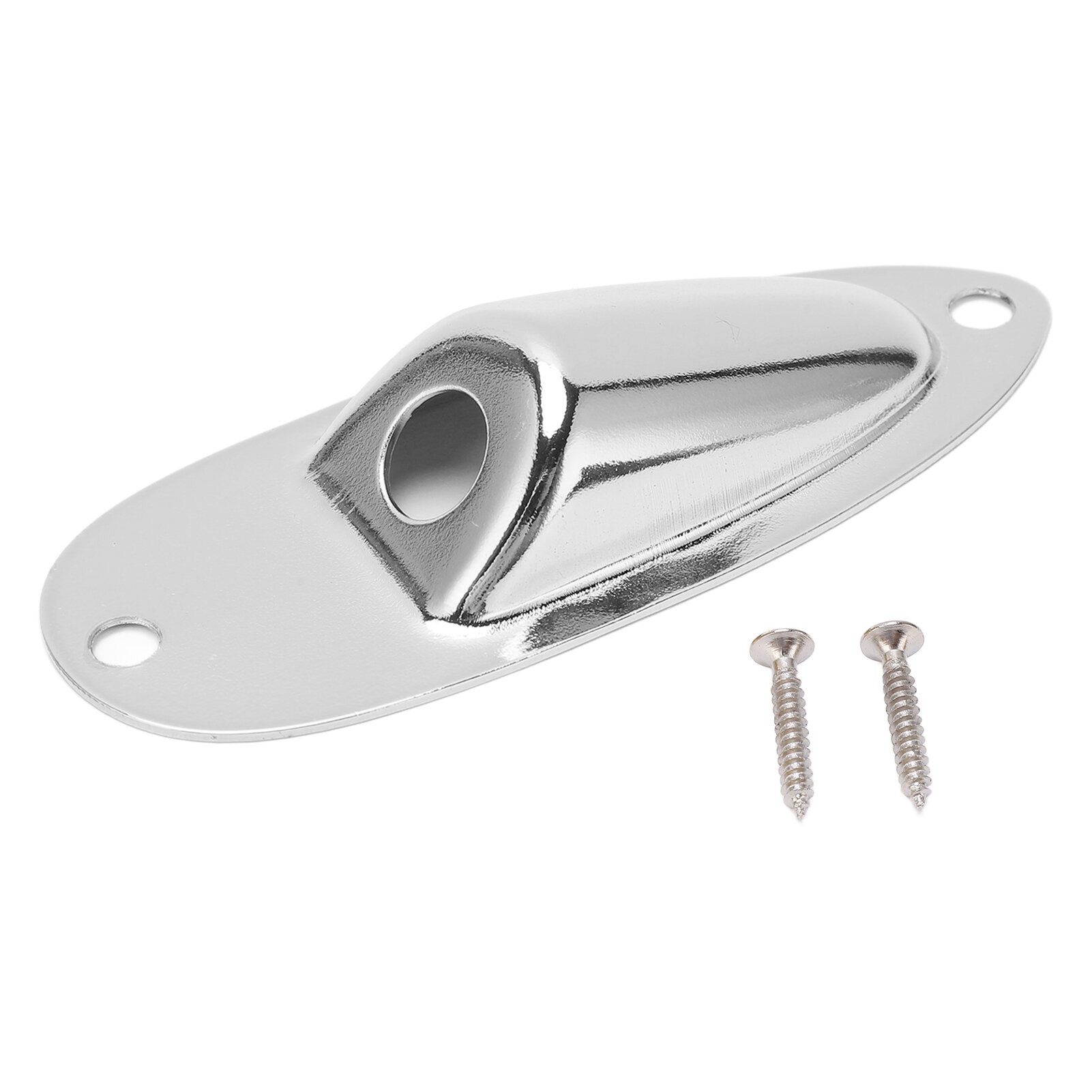 Гнездо для электрогитары, входной/выходной разъем, аксессуар для гитары в стиле "лодочный инструмент" с винтом, хромированное покрытие.