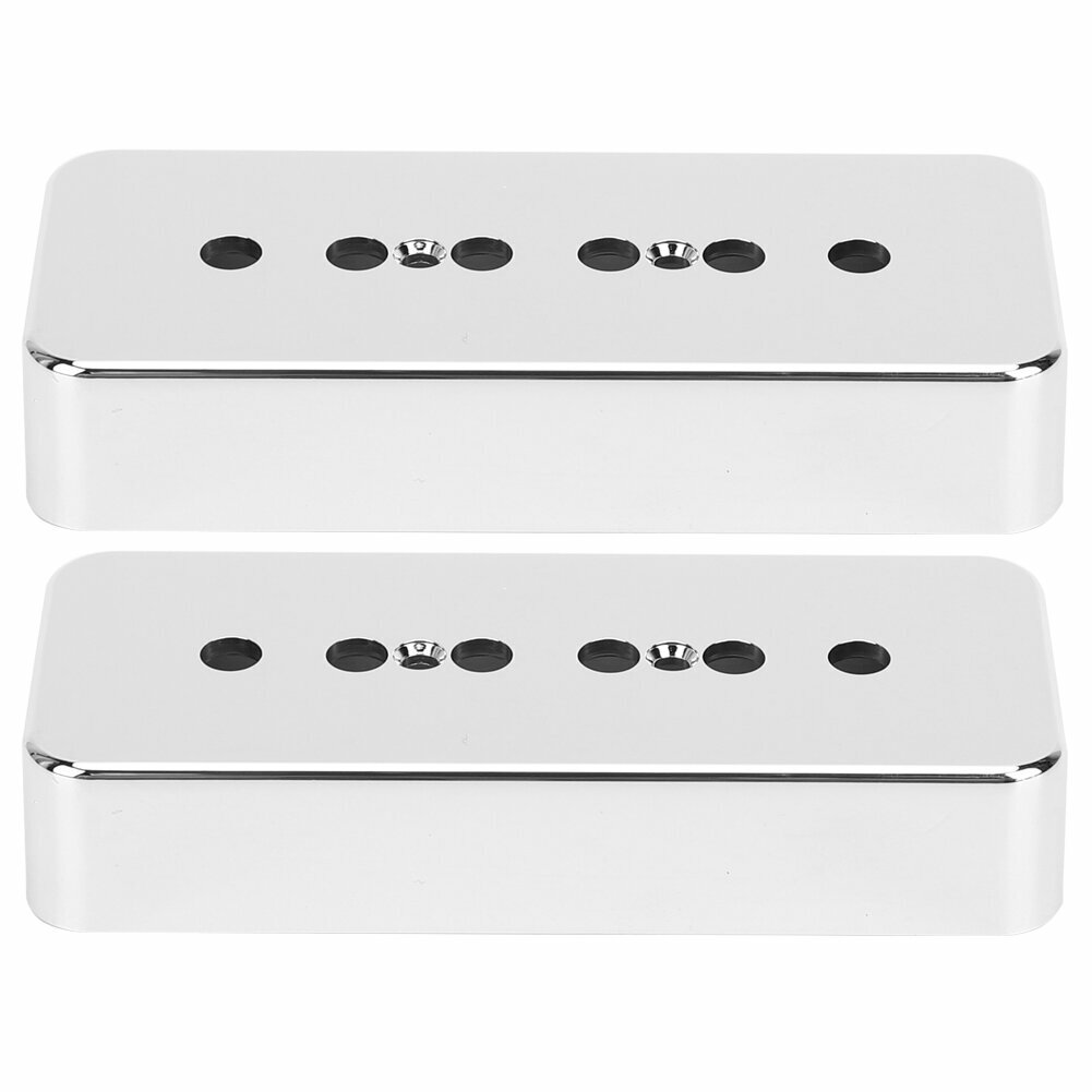 2 шт. Крышки звукоснимателей, высококачественные, из ABS-пластика с серебристым хромированным покрытием, аксессуары для музыкальных инструментов.