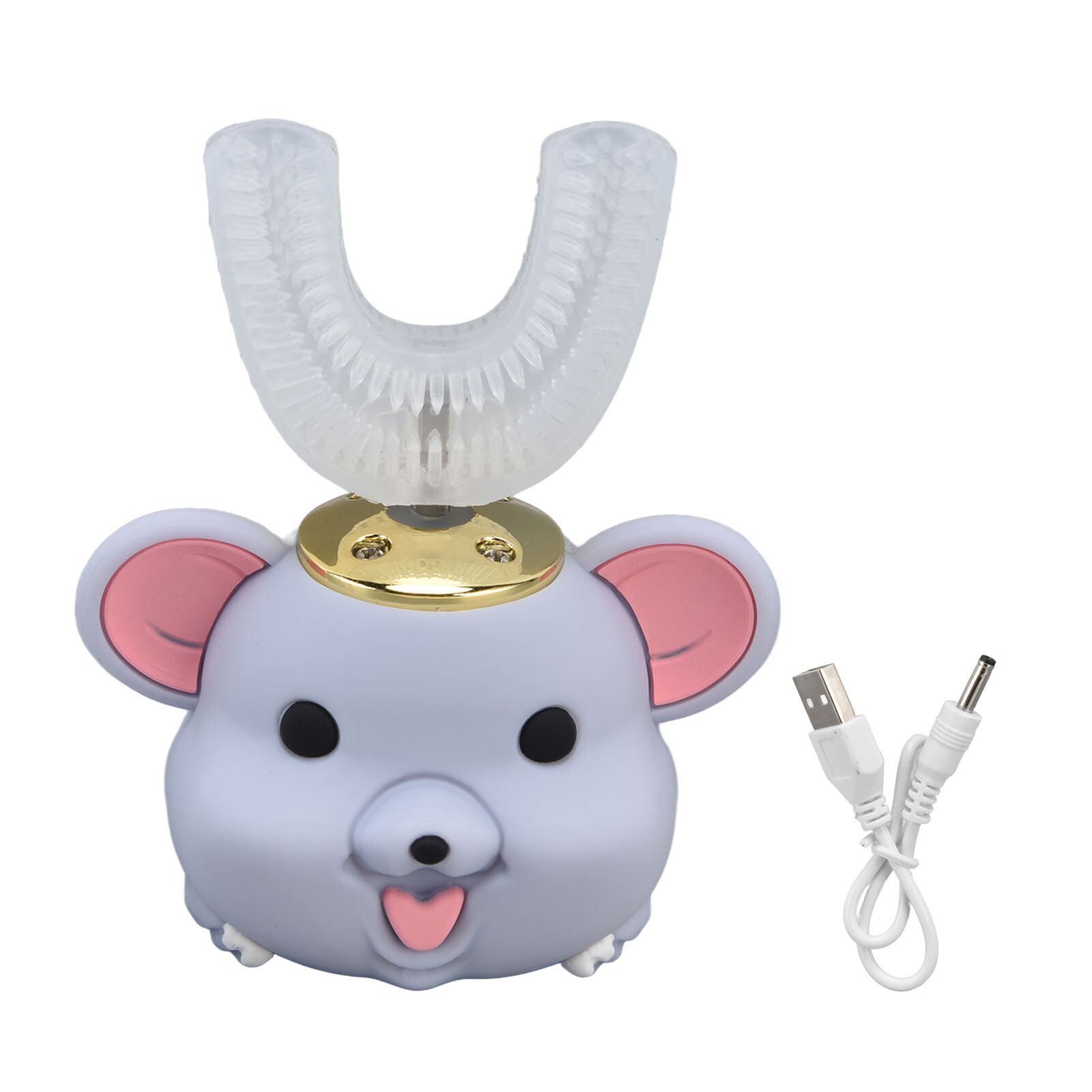 Рот электрическая зубная щетка U Зубная щетка USB зарядка мультфильм силиконовой зубной щет