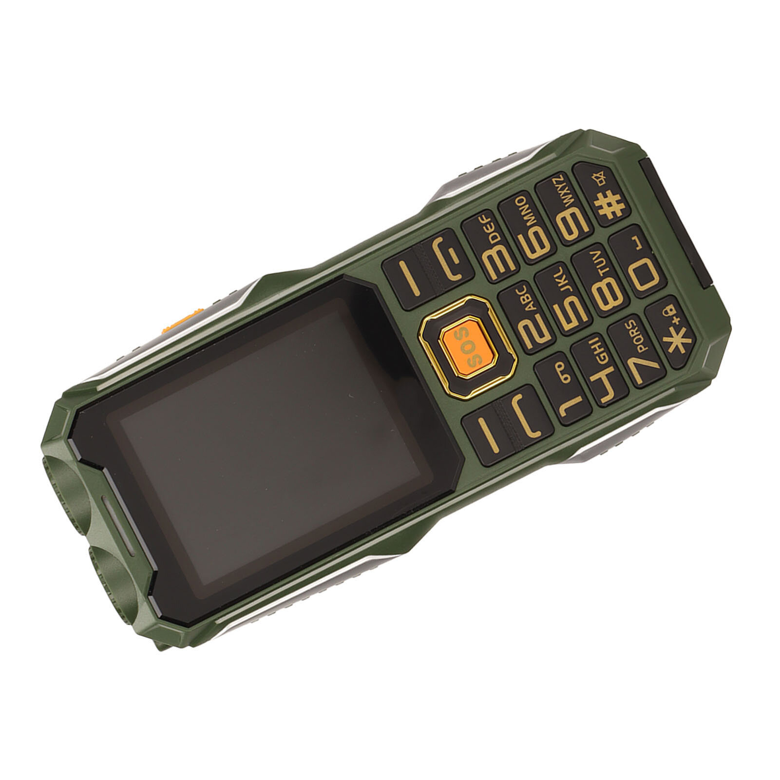 Мобильный телефон для пожилых людей, 2G, 2,6 дюйма, ультратонкий, 16800 мАч, большой объем, мобильный телефон для пожилых людей с зарядной линией для звонков, зеленый