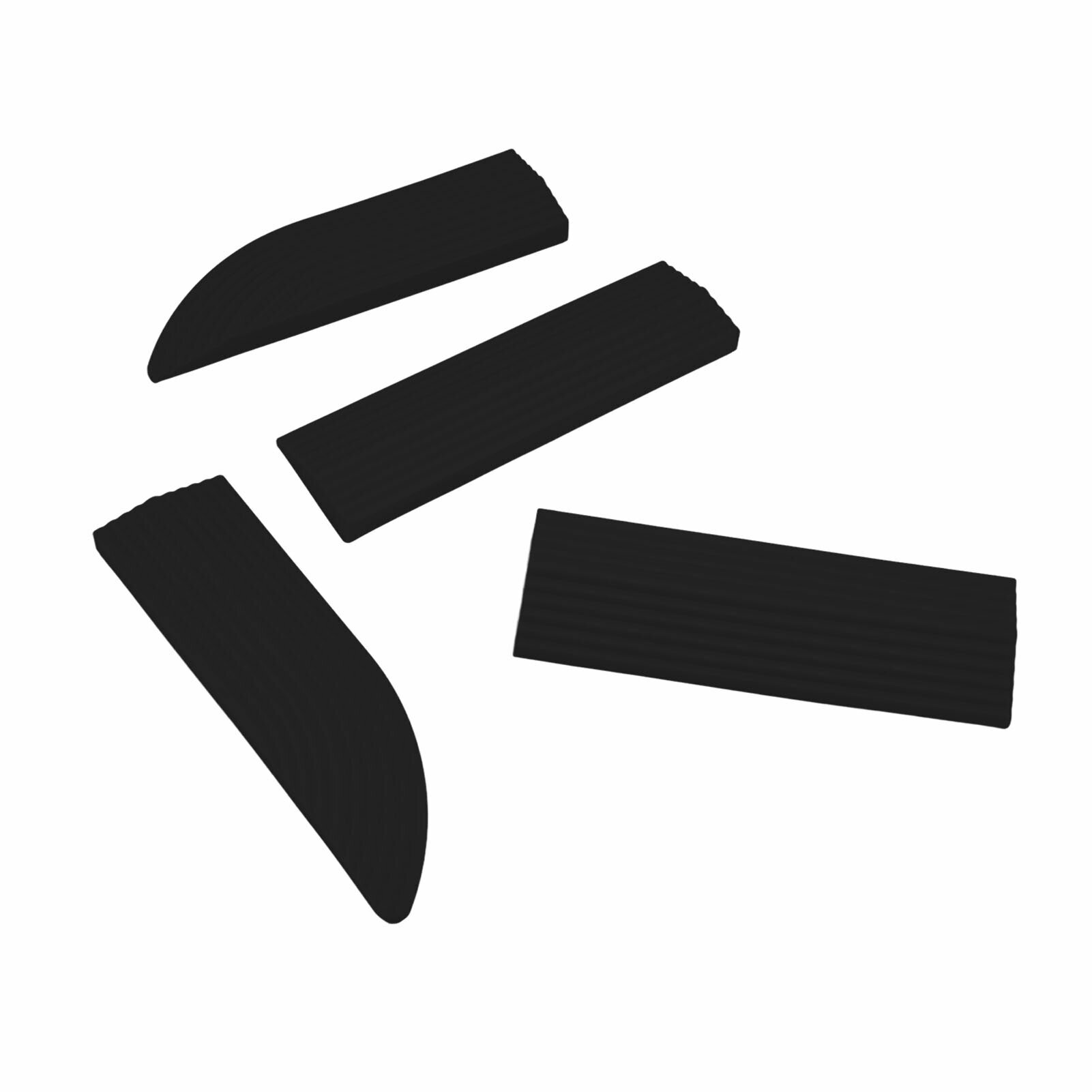 4 шт. Универсальные резиновые пороги для дверей, лестниц, инвалидных колясок, для установки на пороги, сборка бесплатная, черные. — фото 1