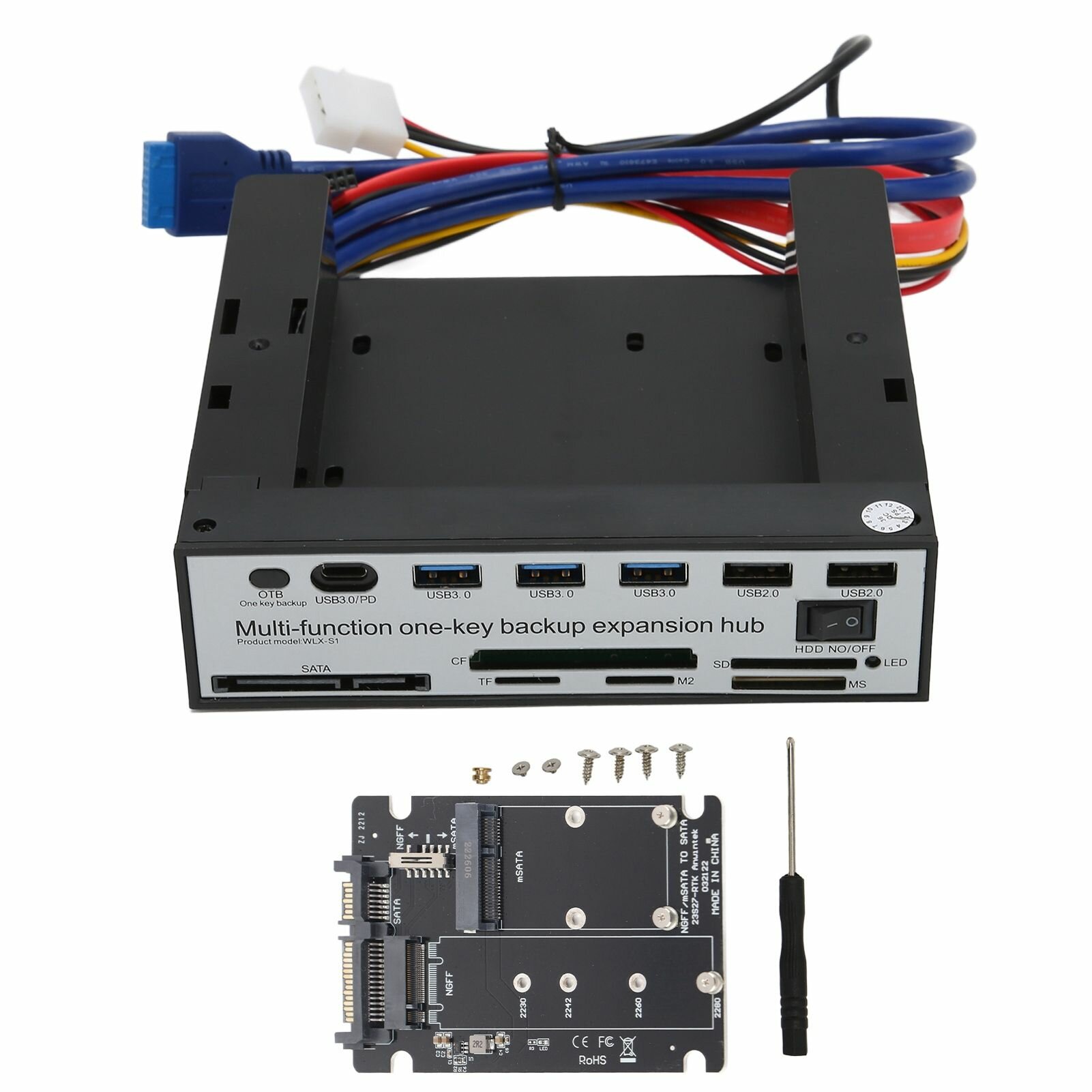 NGFF M.2 mSATA 16TB OTB передняя панель