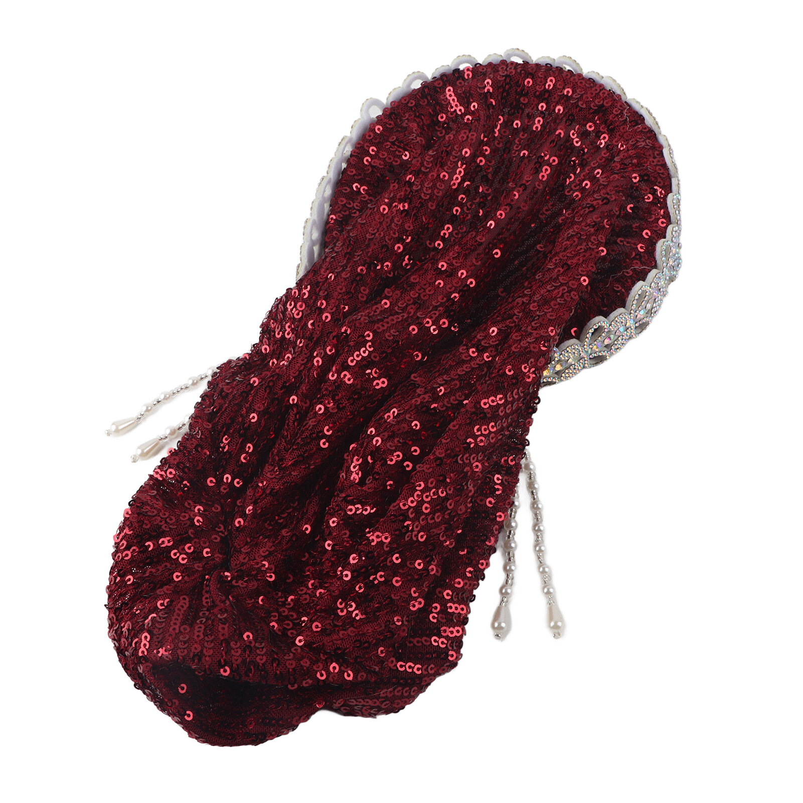 Хиджаб для женщин элегантный эластичный гибкий мягкий шелковистый горячий стразы бант мусульманская повязка на голову женская шляпа платок винно-красный