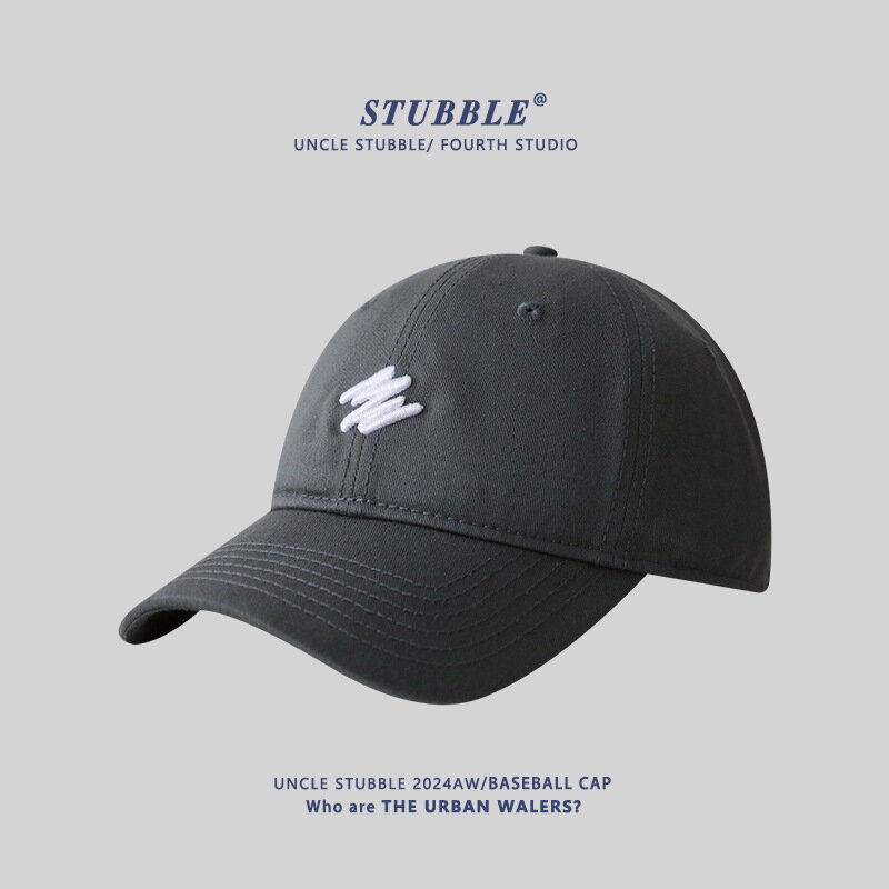 Большая окружность головы, большой размер бейсболки для мужчин и женщин, простая и универсальная, чтобы показать лицо, маленькая кепка из чистого хлопка с мягким верхом, расширенная и углубленная шляпа