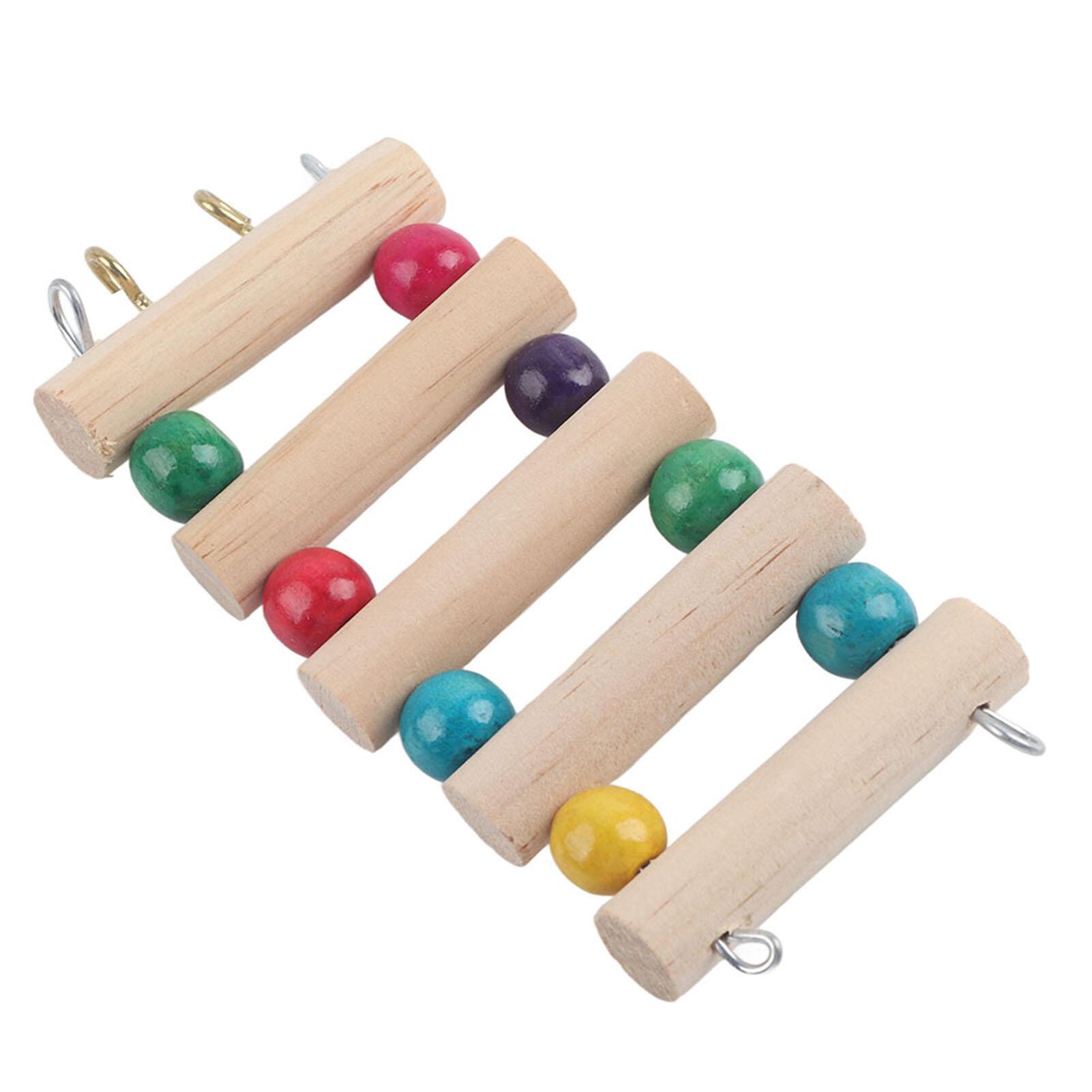 Лестница-мост для домашних животных, деревянные качели для лазания, портативные игрушки для мышей, хомяков, попугаев и канарейок (5 ступеней, размер S)