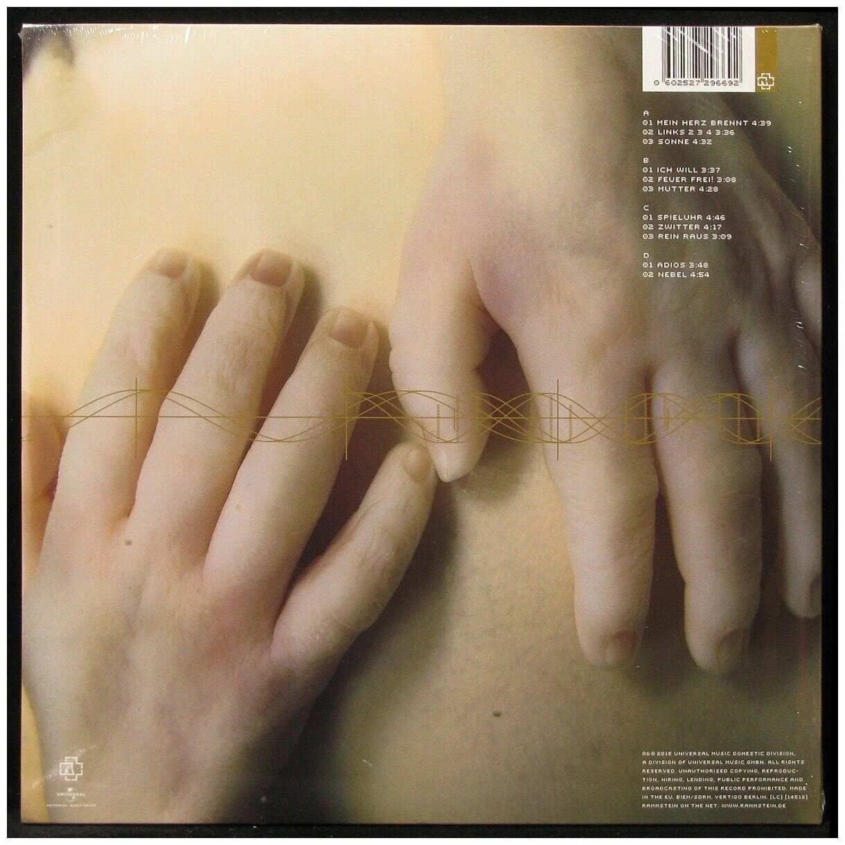 RAMMSTEIN - Mutter (2LP) виниловая пластинка — фото 1