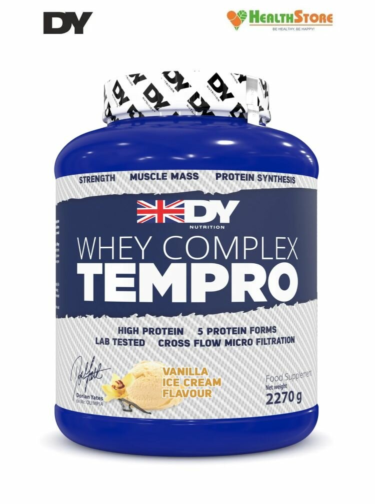 Dorian Yates DY Nutrition Whey Complex Tempro 2,27кг (ваниль), протеин многокомпонентный, протеин сывороточный