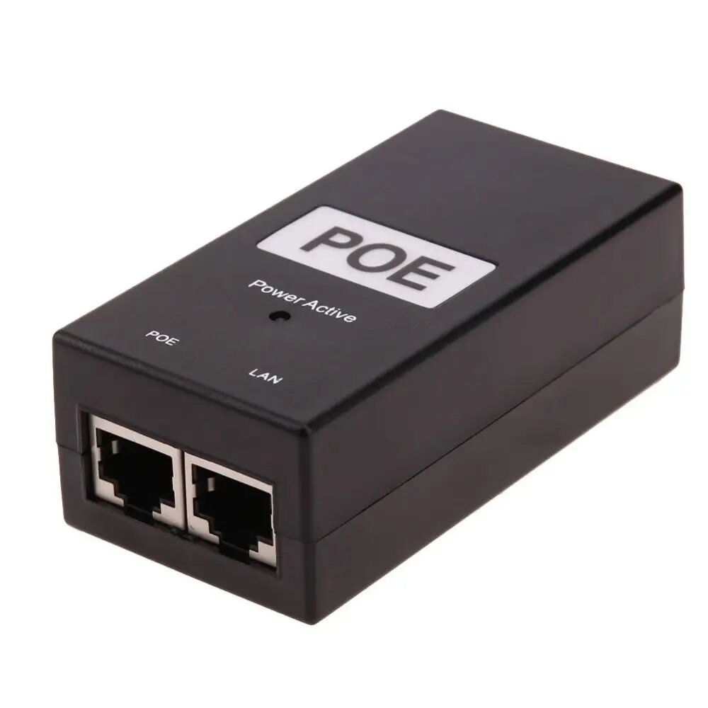 POE инжектор питания 24В/48В 0,5А IEEE802.3af/at 48V0.5A