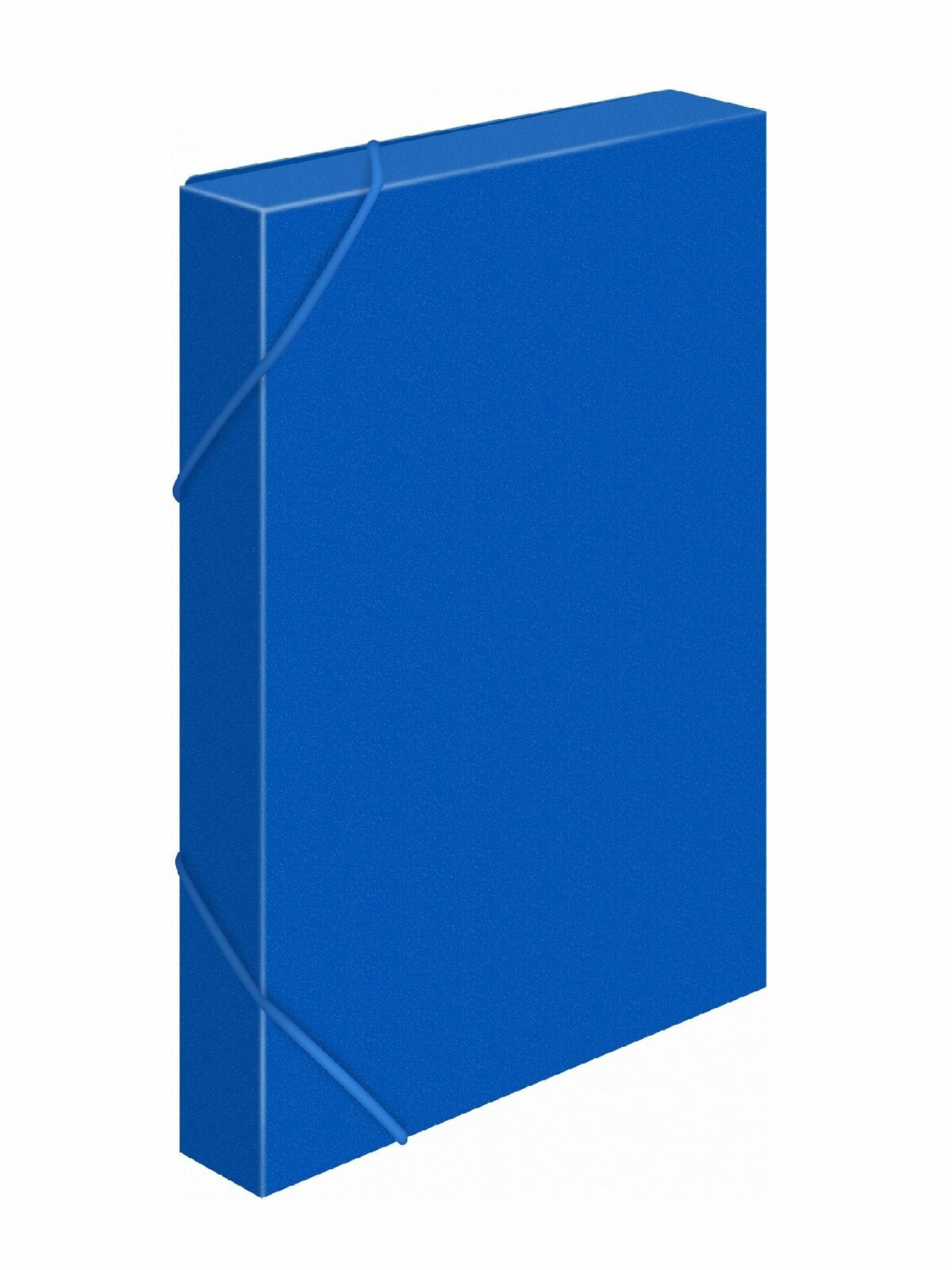 Папка-короб на резинке Бюрократ -BA25/05BLUE, пластик 0.5мм, корешок 25мм, A4