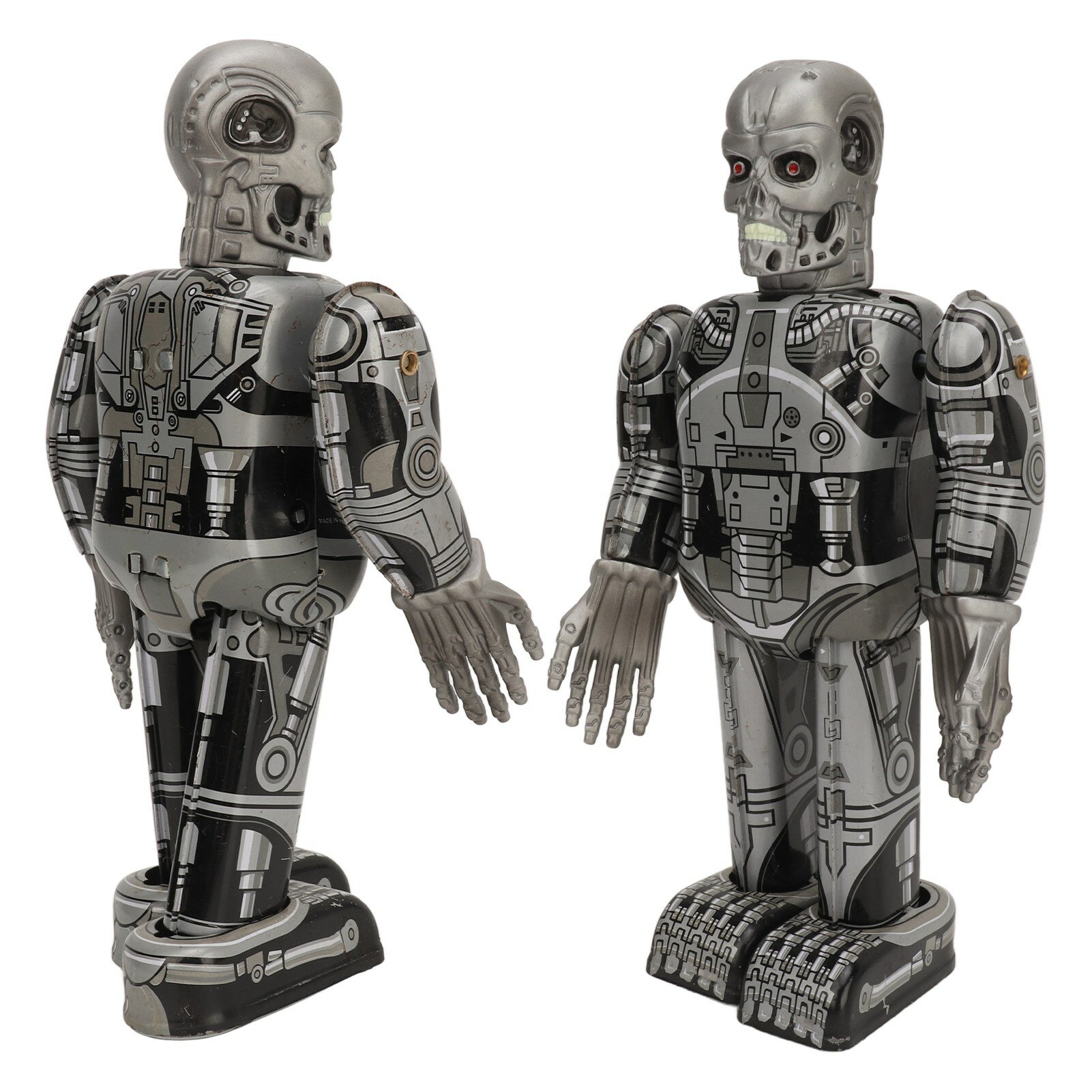 Игрушка на пружину Винтажный Робот Череп Коллекционная Декоративная Подарок День Рождения Взрослым Металлическая Тин PLATE Пройгающая 319 г 1 шт с Аксессуаром