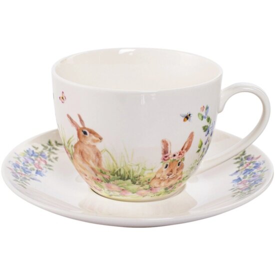 Чайная пара Sij SPRING BUNNY 260 мл, фарфор (GC2514)