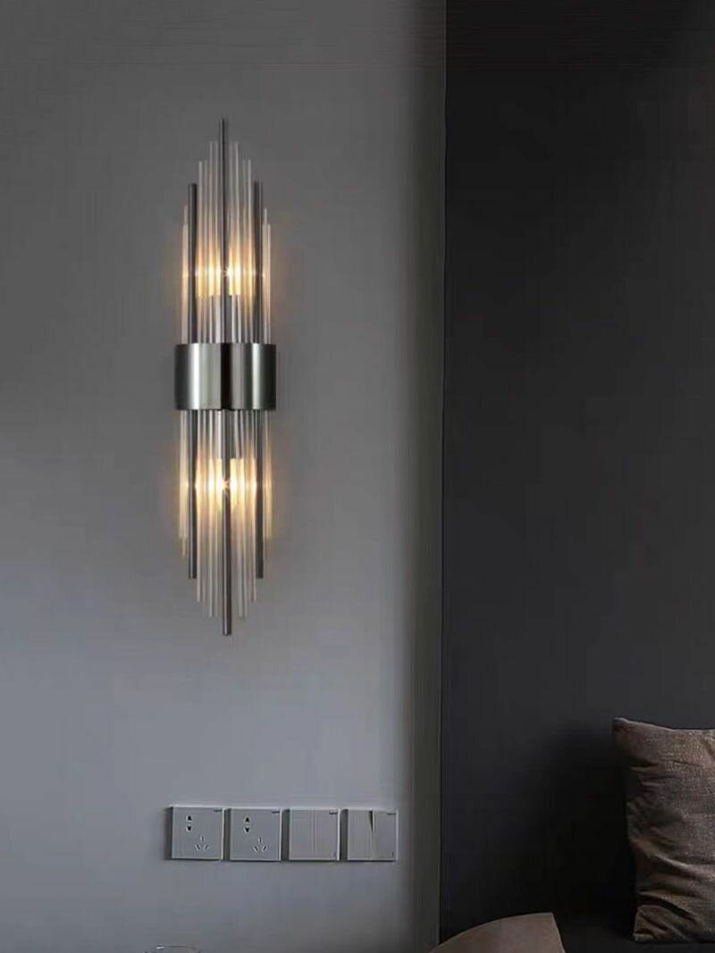 Современный роскошный золотой светодиодный настенный светильник бра для внутреннего оформления Гостиной Спальни лестницы