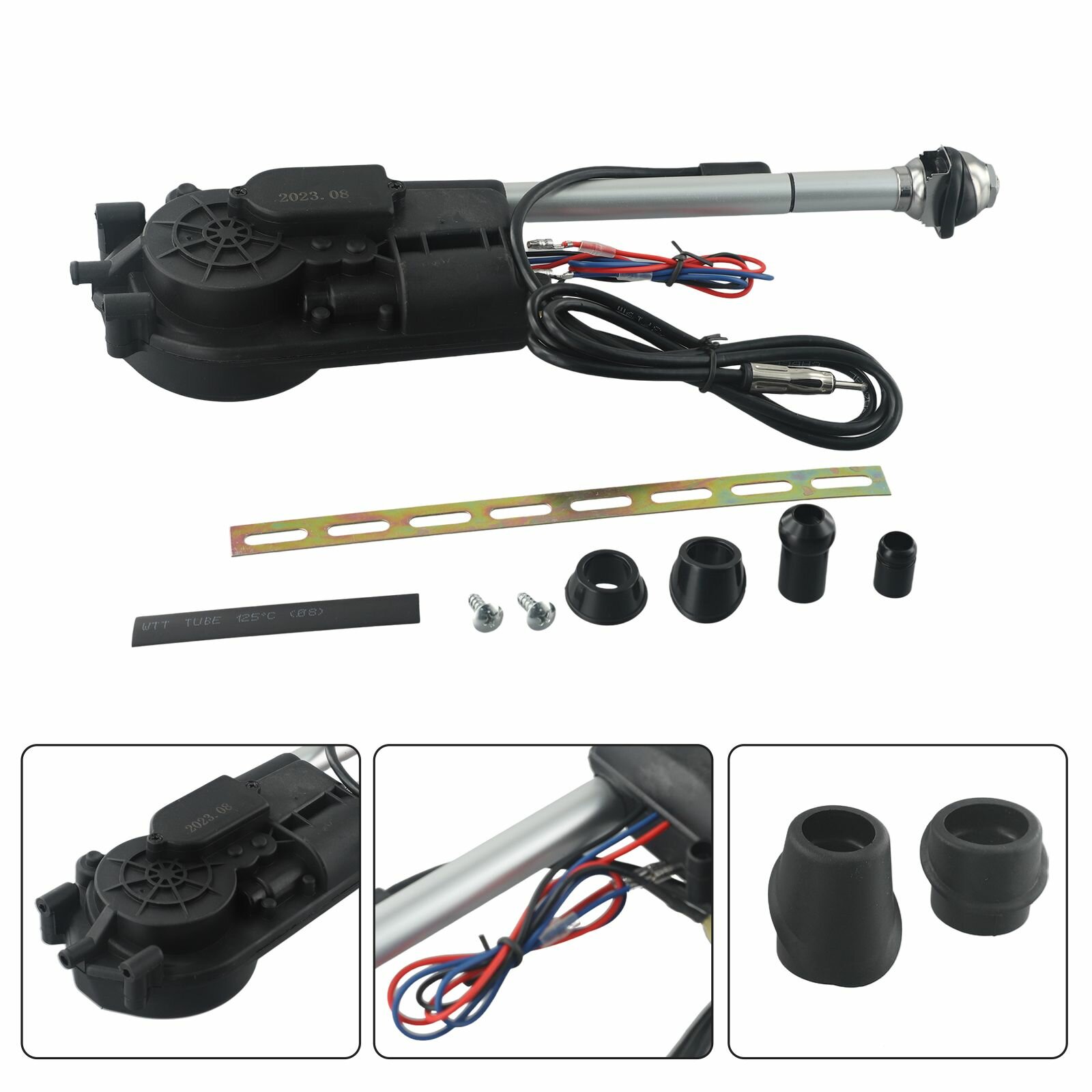 Комплект антенны с электроприводом AM/FM для Mercedes W140 W126 W124 W201 замена оригинальной антенны, 75 см мачта, 120 см кабель