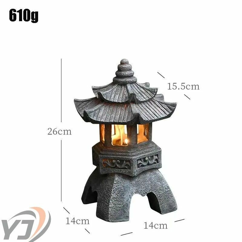 Статуя "Солнечные фонари" 14x14 см, пластик, в японском стиле