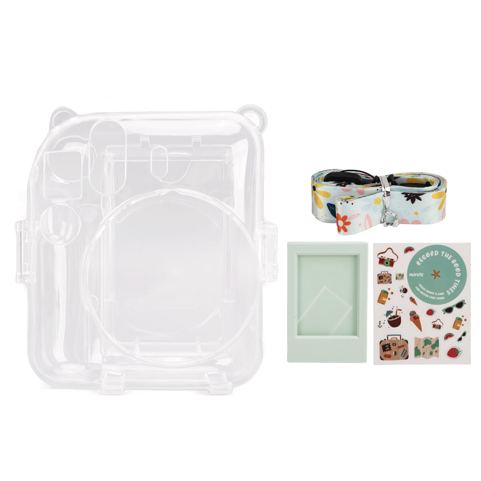 Защитный прозрачный корпус Crystal Cameraa Case для Fujifilm Instax Mini 12 мгновенная камера с наклейкой на плечевой ремешок 3 -дюймовый фотообразова