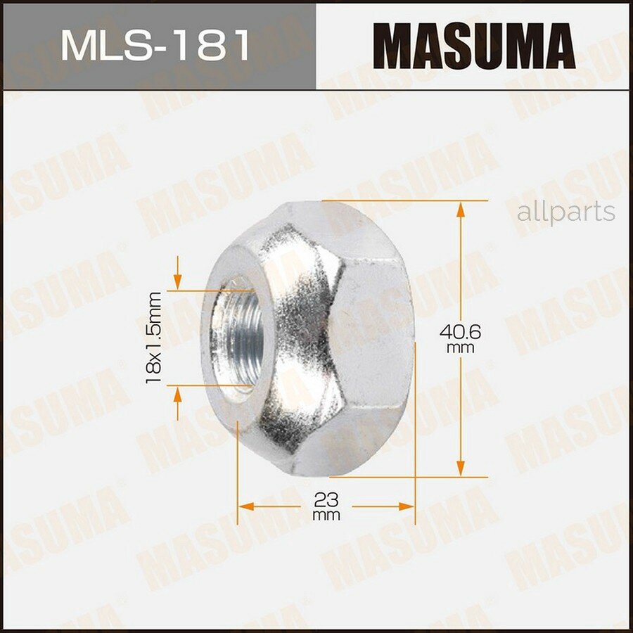 MASUMA MLS-181 Гайка колесная для грузовика ISUZU ELF MASUMA MLS-181